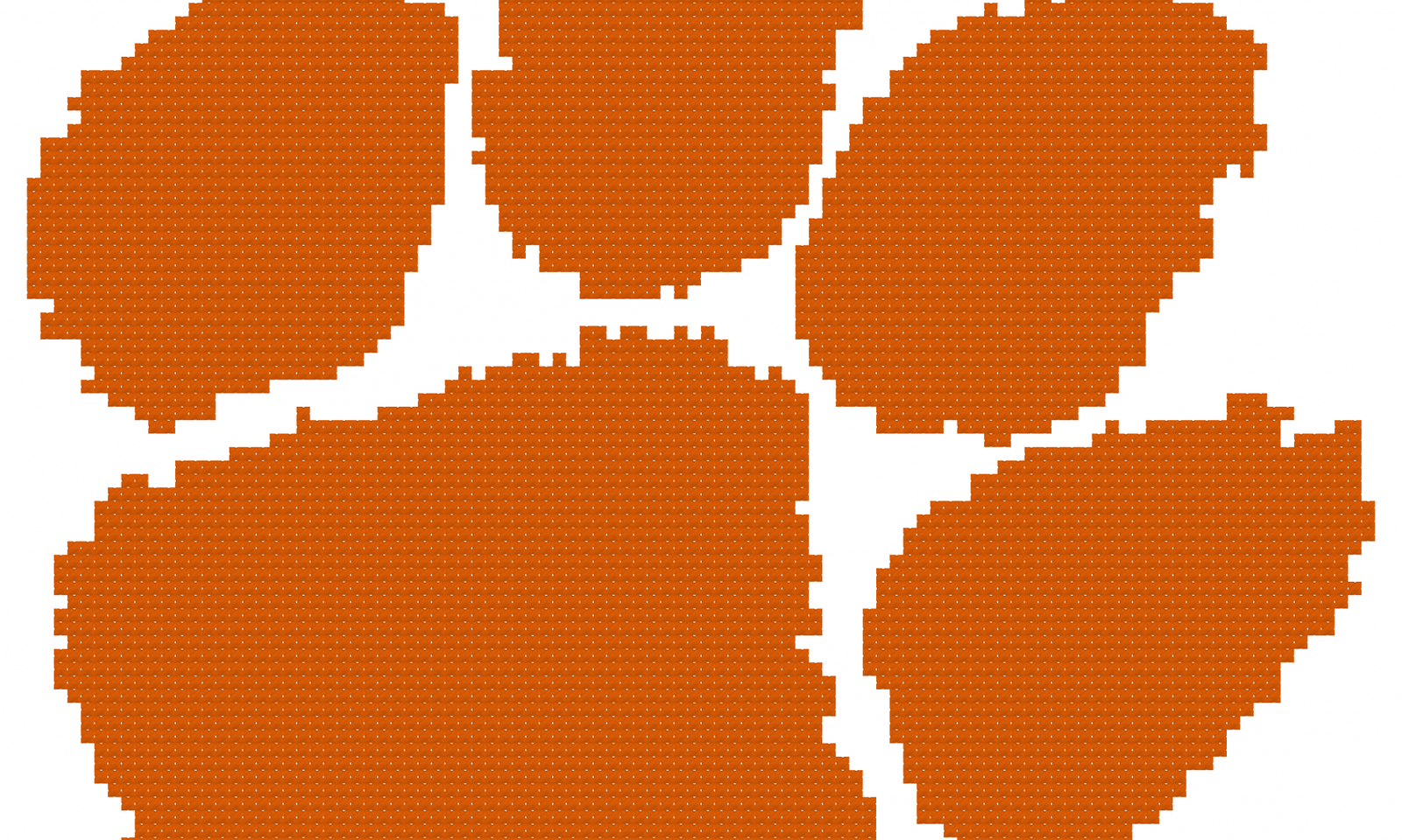 Clemson Tigers Logo Counted Cross Stitch Pattern – The Cross Stitch Guy