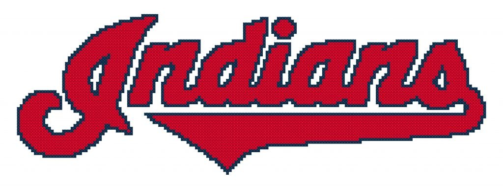 Cleveland Indians Logo Counted Cross Stitch Pattern – Old Logo | The ...