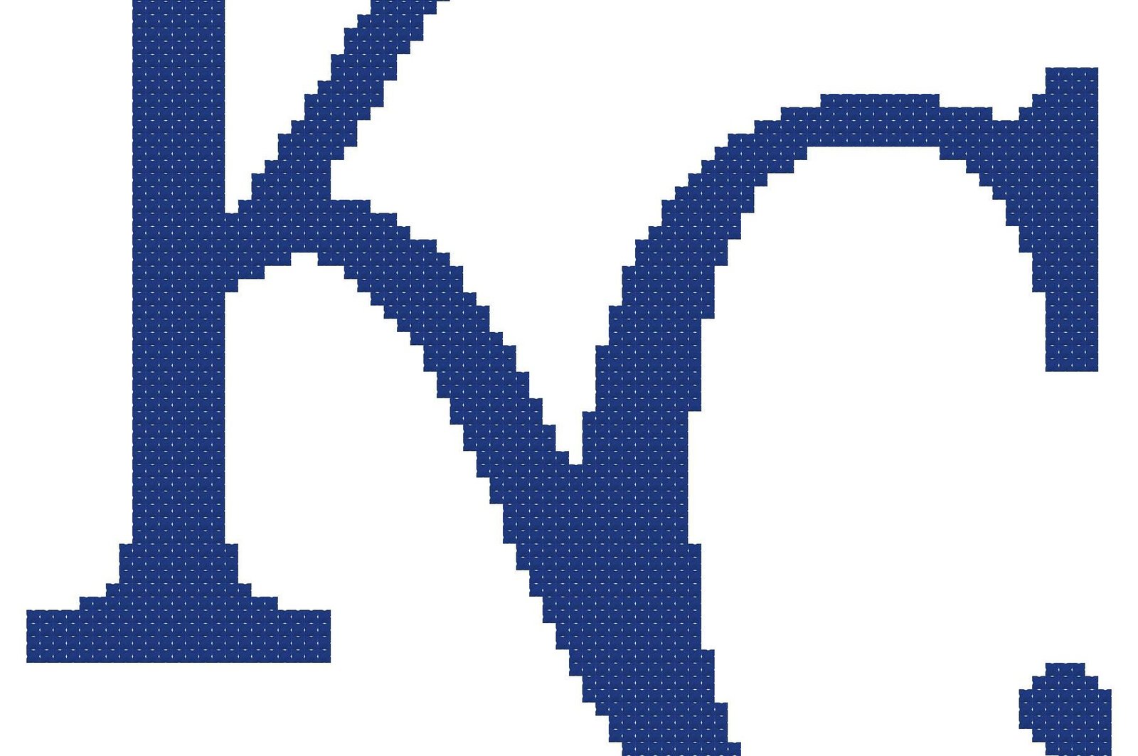 Kansas City Royals Logo Counted Cross Stitch Pattern | The Cross Stitch Guy