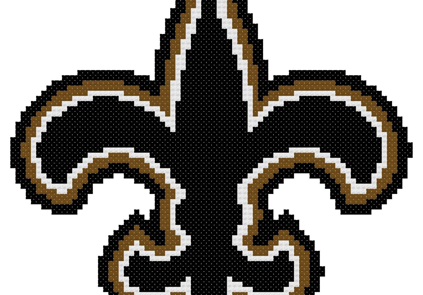 New Orleans Saints Logo Counted Cross Stitch Pattern | The Cross Stitch Guy