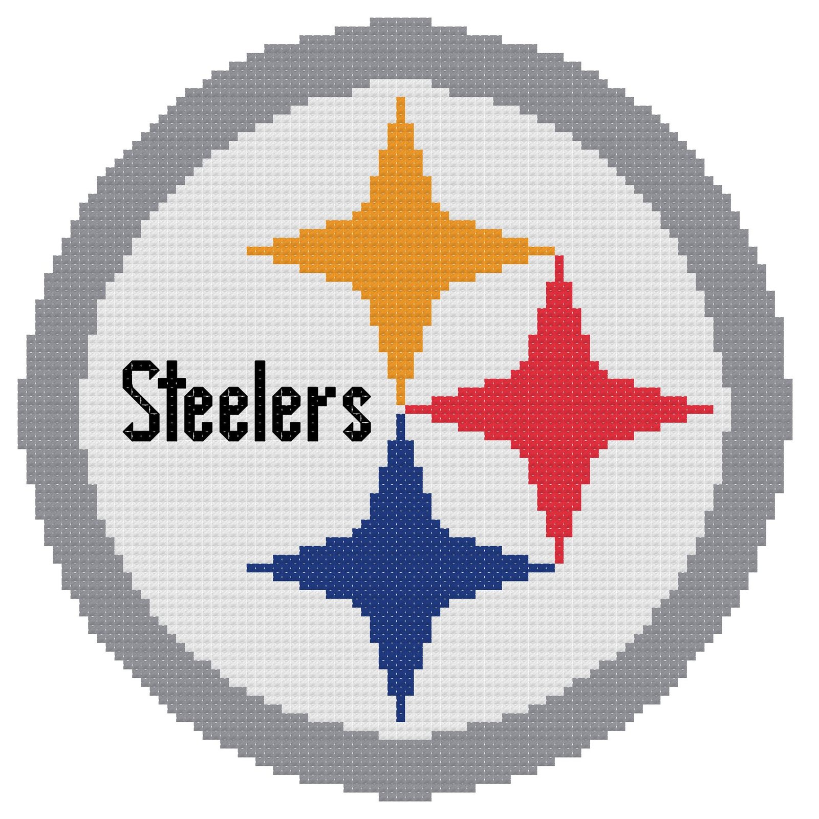 Pittsburgh Steelers Logo Counted Cross Stitch Pattern – The Cross ...