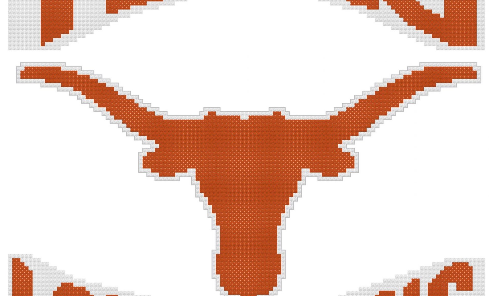 Texas Longhorns Logo With Script Counted Cross Stitch Pattern – The ...