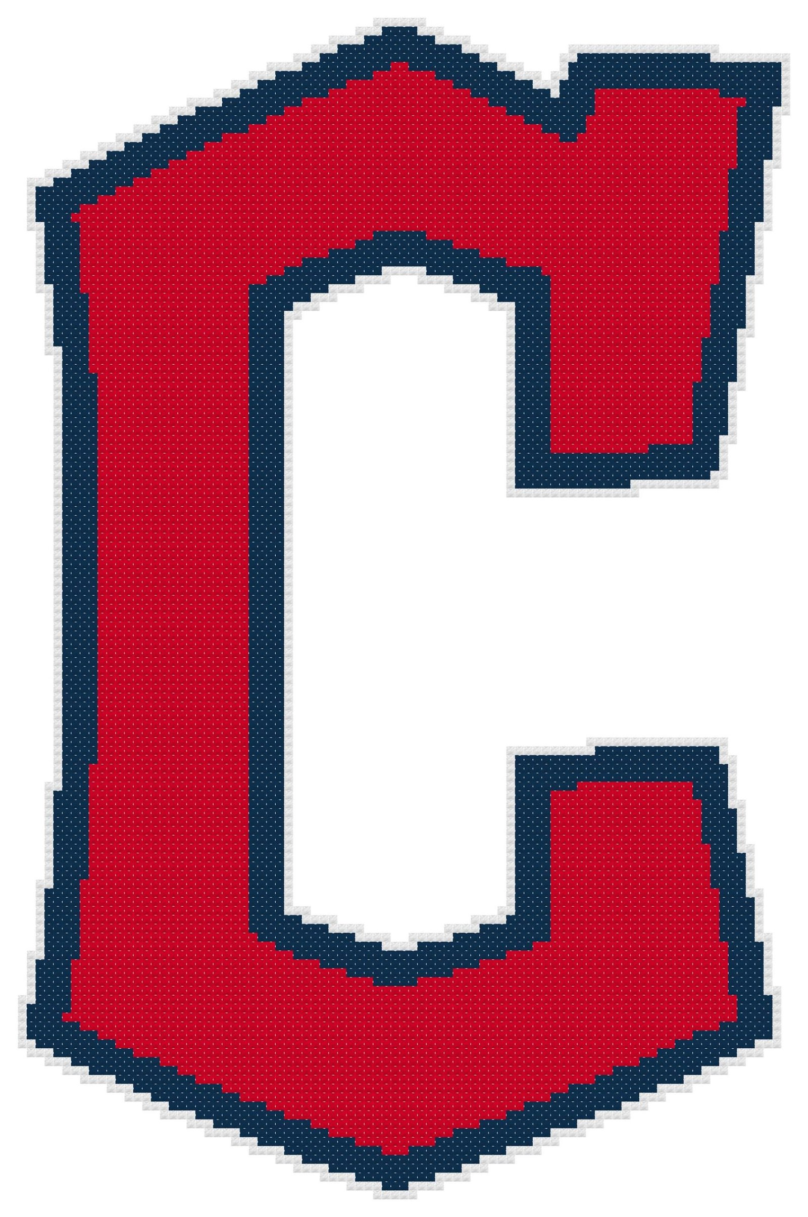 Cleveland Guardians Logo Counted Cross Stitch Pattern | The Cross ...