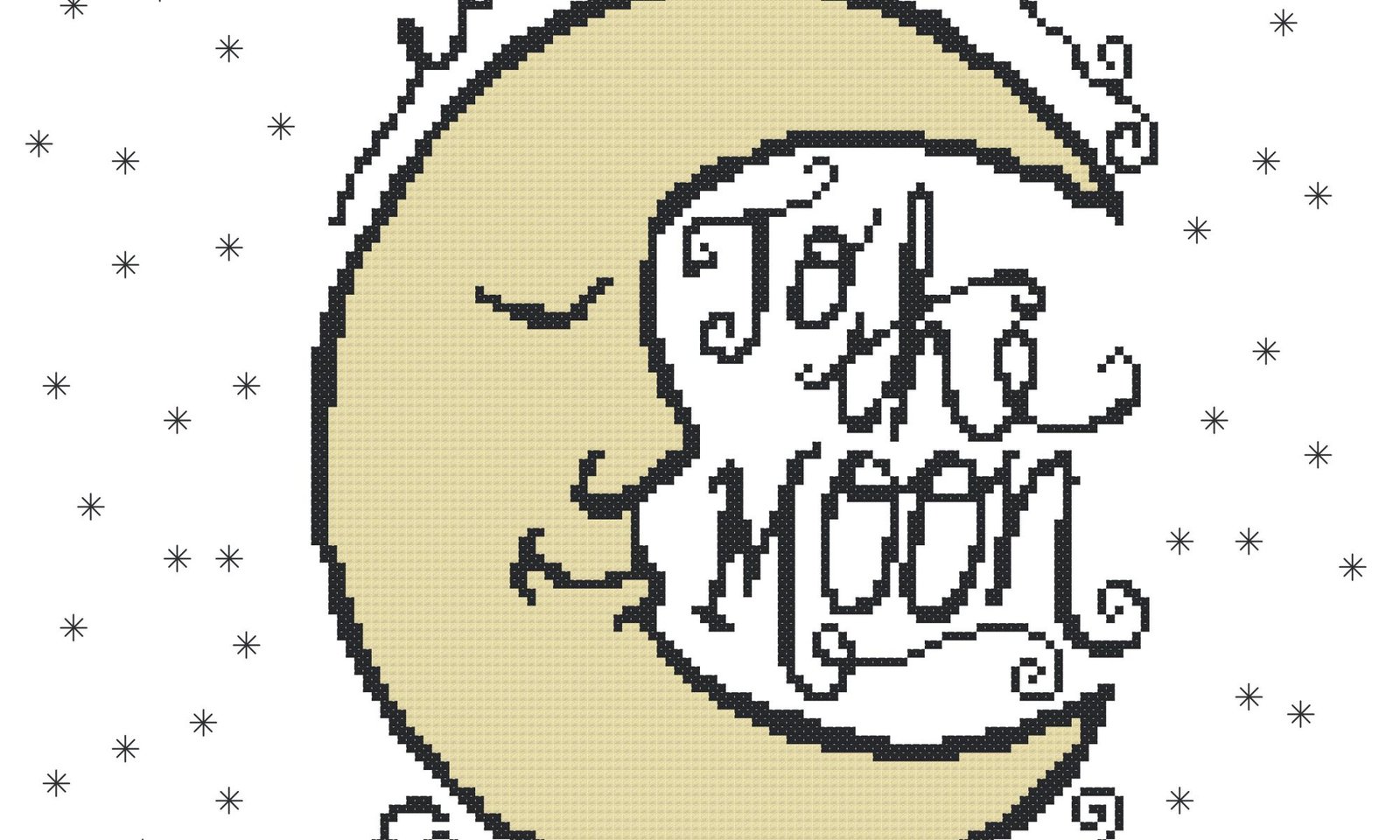 I Love You To The Moon And Back Counted Cross Stitch Pattern | The ...