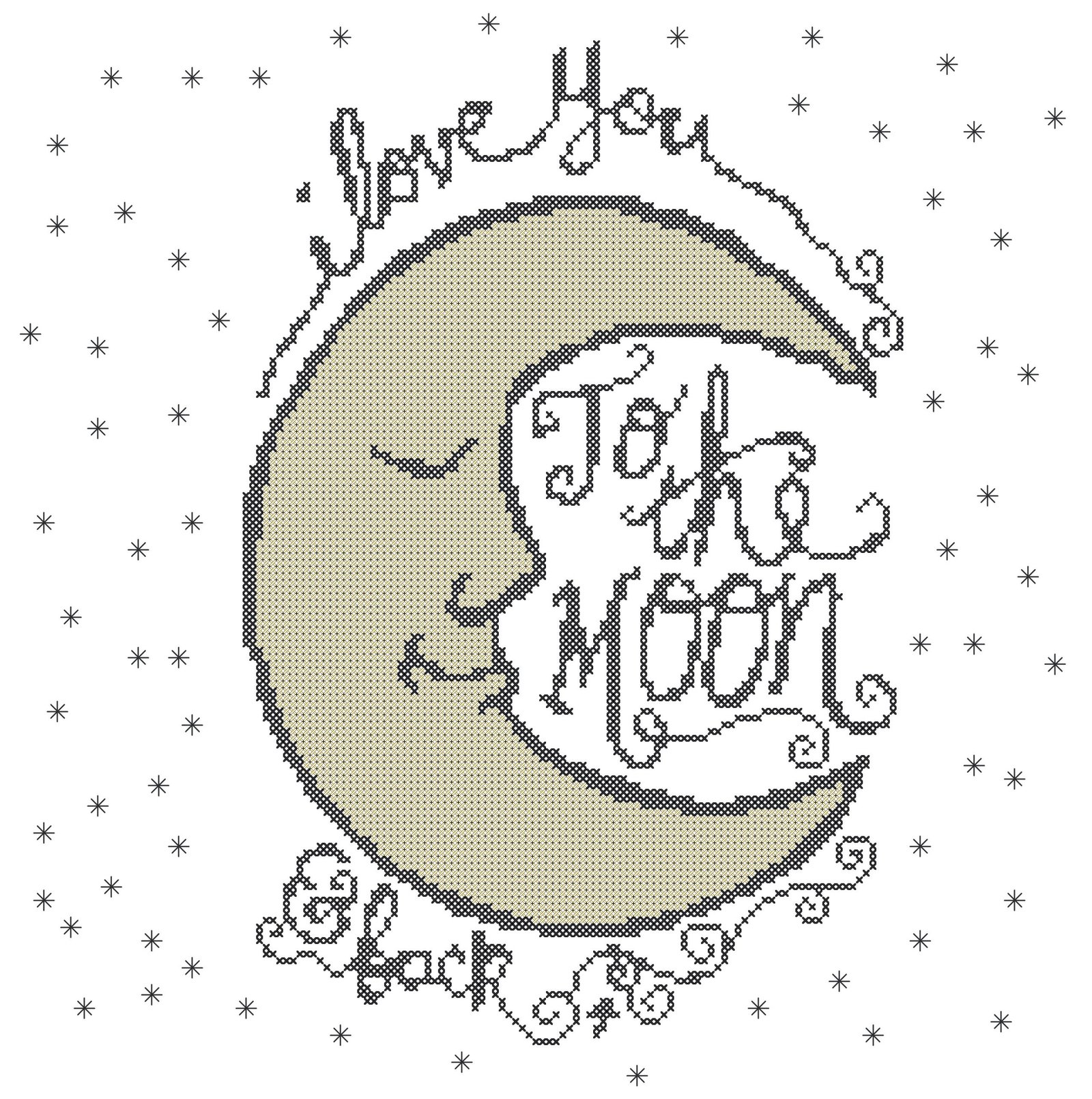 I Love You To The Moon And Back Counted Cross Stitch Pattern | The ...