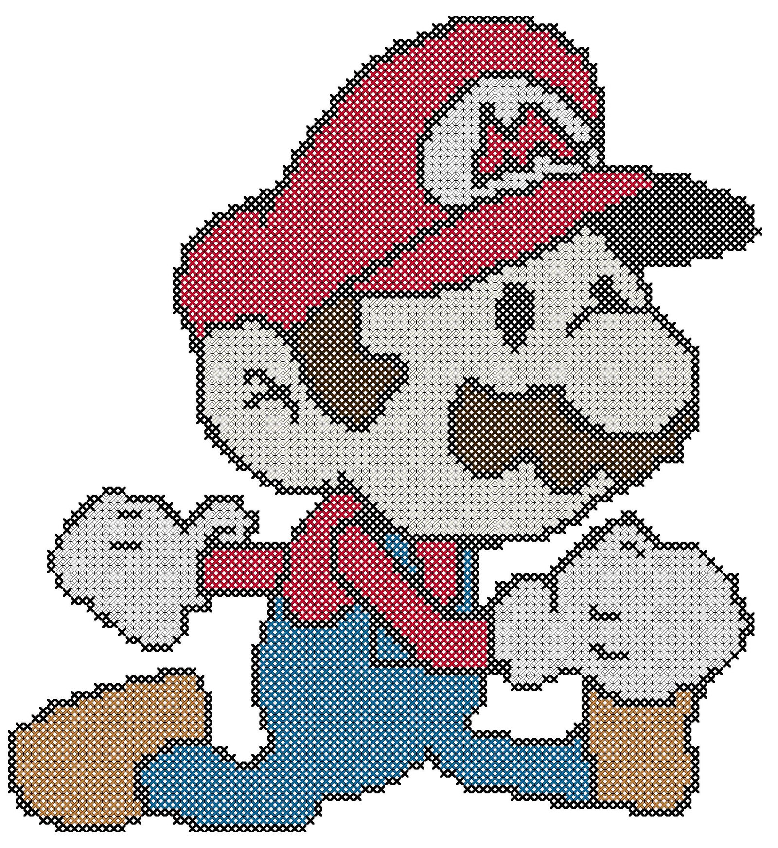 Super Mario Counted Cross Stitch Pattern | The Cross Stitch Guy